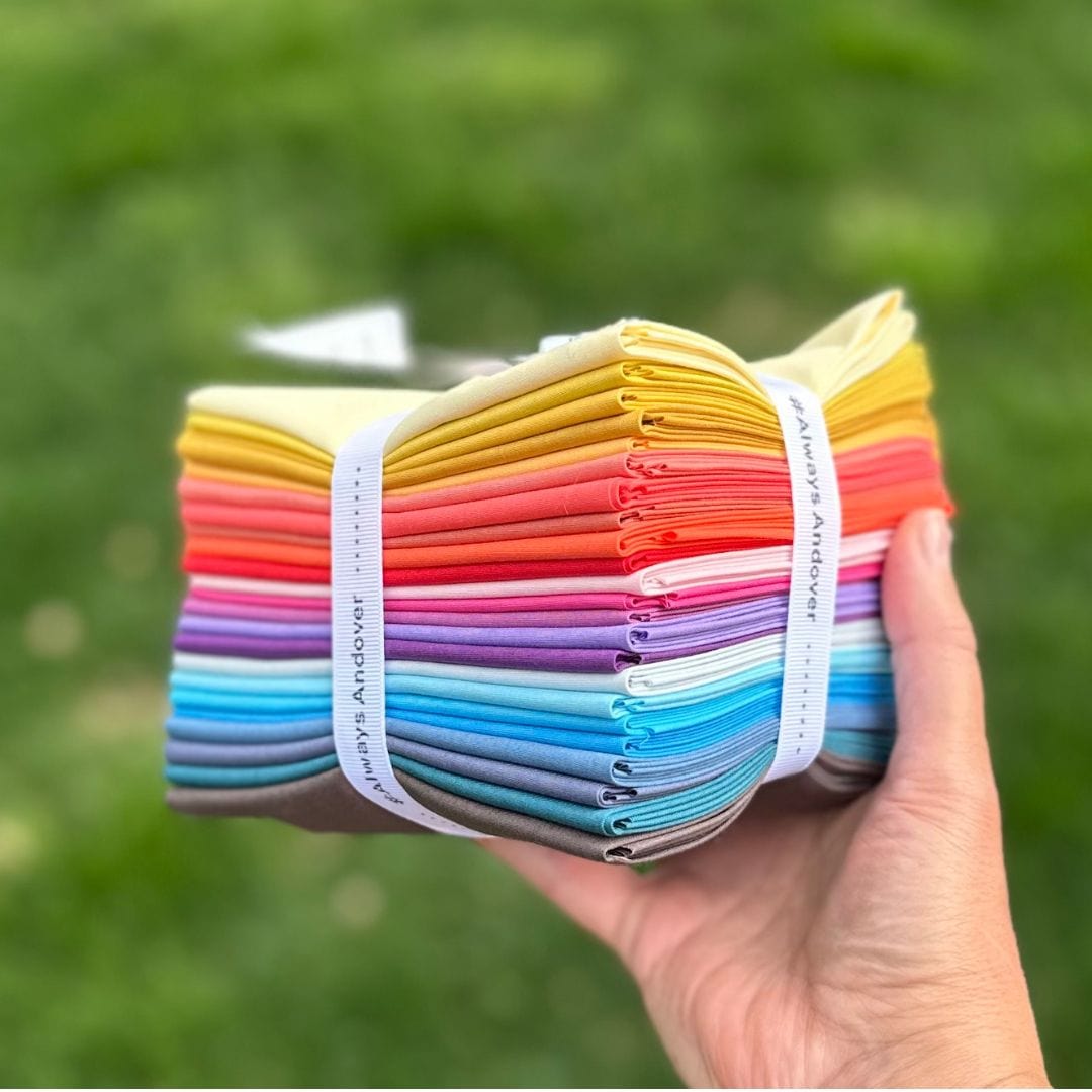 Patchwork Palooza Sew Along Quilt Kit, A Block at a Time with Andover, – Serendipity Woods