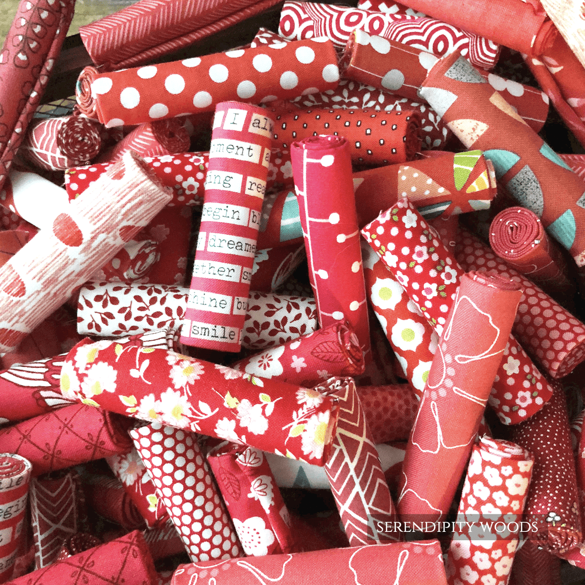 Bit by Bit Stash Builder Bundle, RED - Scrappy Scrap Fat Sixteenth Bun ...